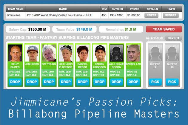 Passion Picks: Billabong Pipeline Masters | SURFING Magazine - Surfer