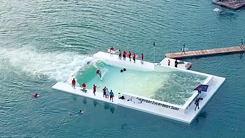Watch: Blair Conklin Surfs Floating Standing Wave in Italian Lake - Surfer
