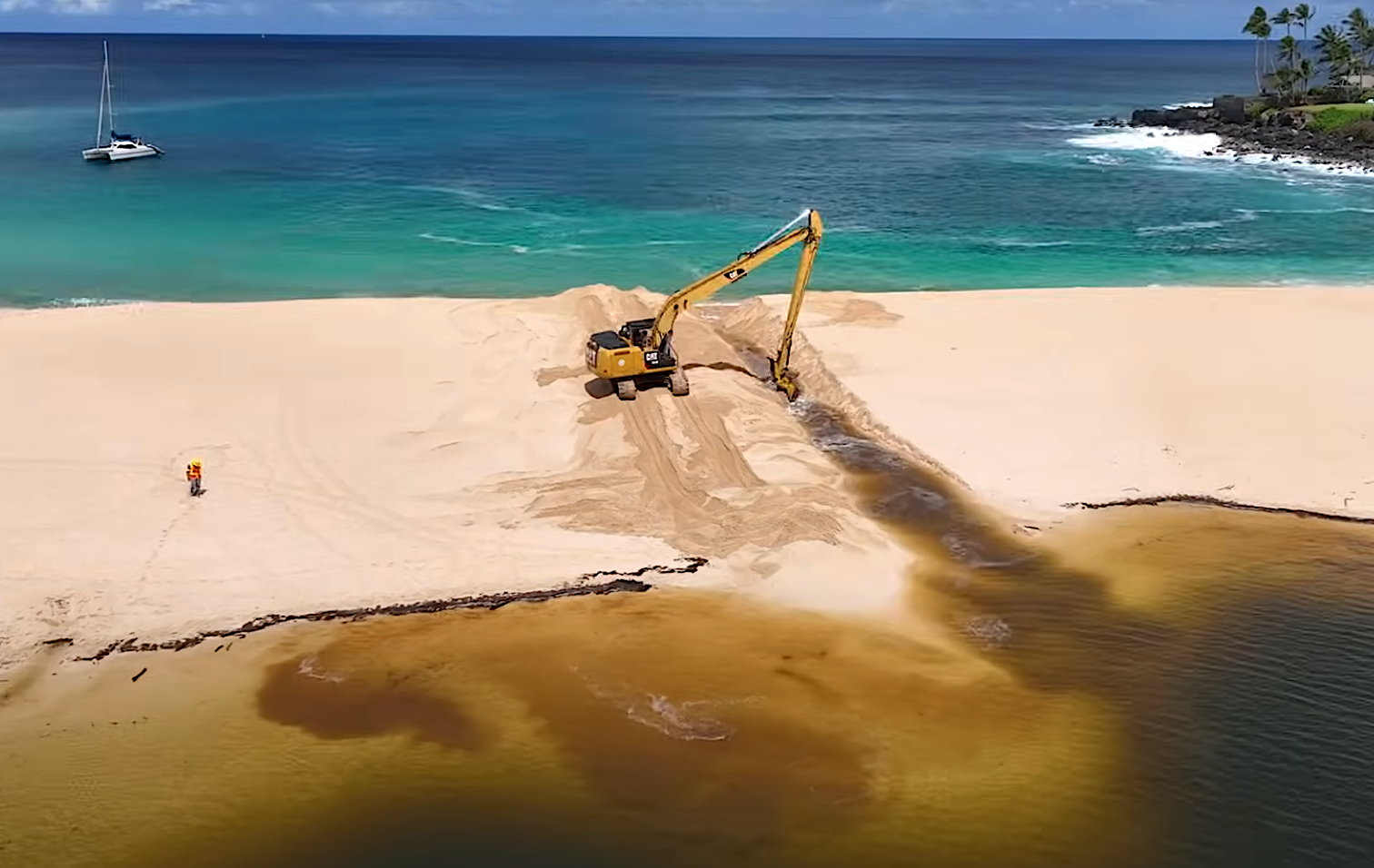 Giant Tractor “Destroys” Waimea Bay River Wave (Video) - Surfer