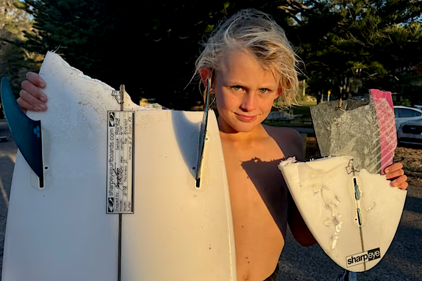 9-Year-Old Surfer’s Board Obliterated in Shark Attack - Surfer