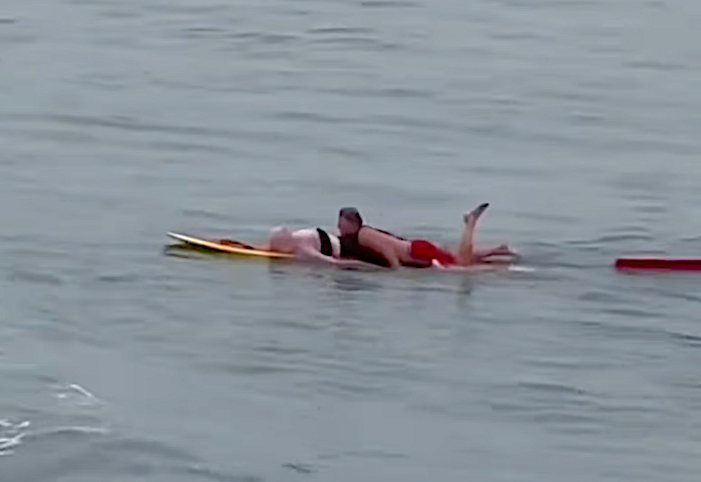 Alleged Suicide Attempt at Huntington Beach Pier - Surfer