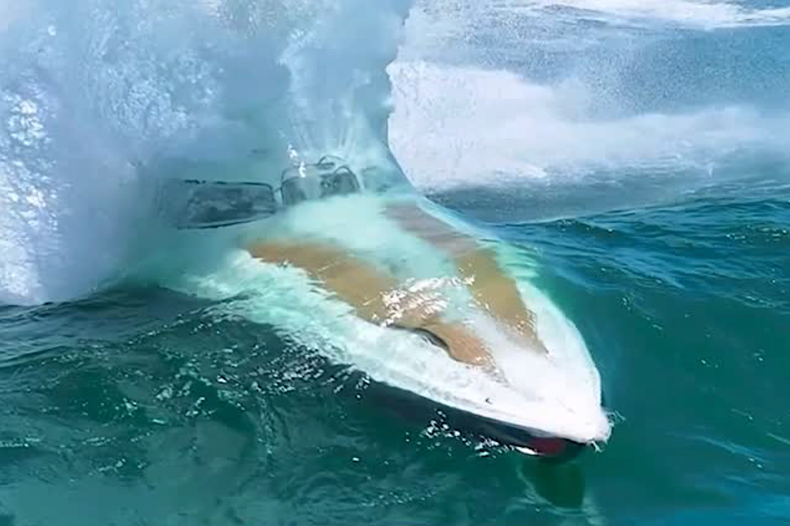 Florida Wave Swallows Speedboat In Submarine Wipeout - Surfer