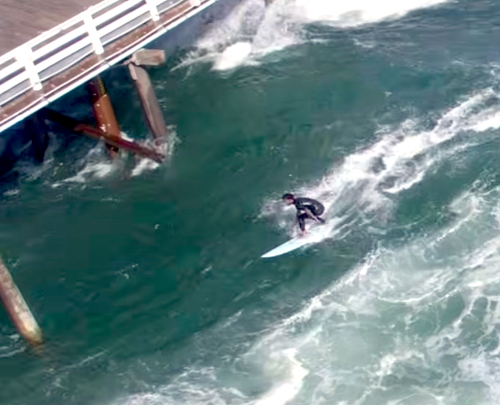 Surfer Nearly Hits Malibu Pier During 'Swell of the Decade' - Surfer