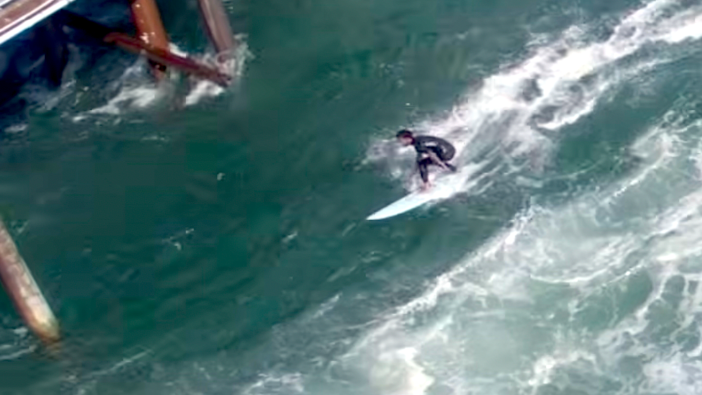 Surfer Nearly Hits Malibu Pier During 'Swell of the Decade' - Surfer