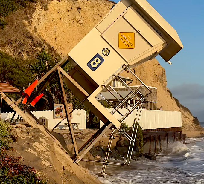 Historic SoCal Swell Topples Lifeguard Tower (Video) - Surfer
