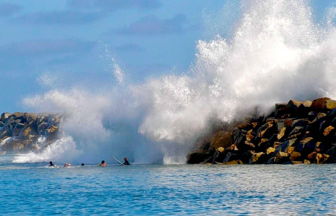 20ft Swell Blasts Dana Point Harbor with Rare Wave (Video) - Surfer