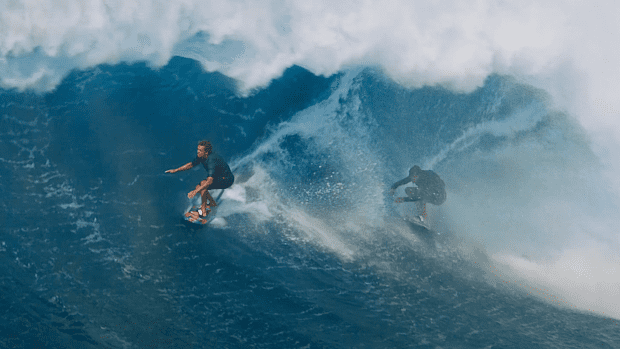 First-Ever Tandem Tube Surfed at Jaws (Watch) - Surfer