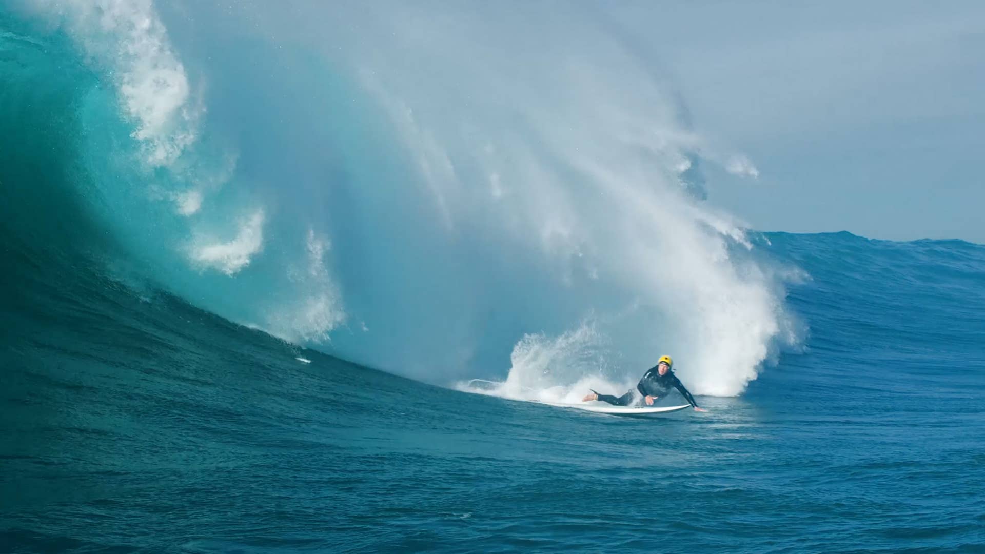 Teenage Surfer Falls On Huge Nazaré Paddle Wave