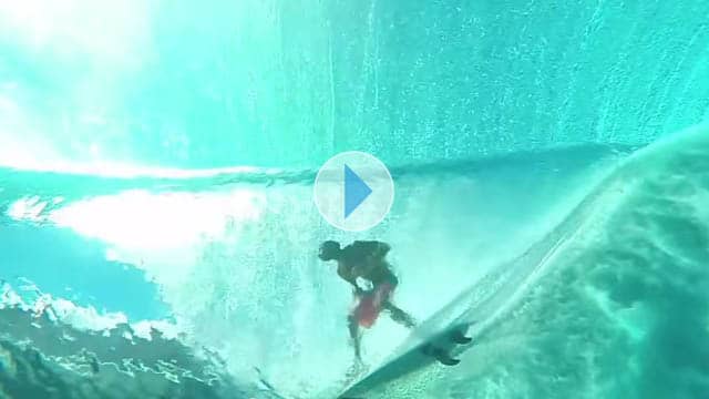 Teahupoo From Underwater - Surfer
