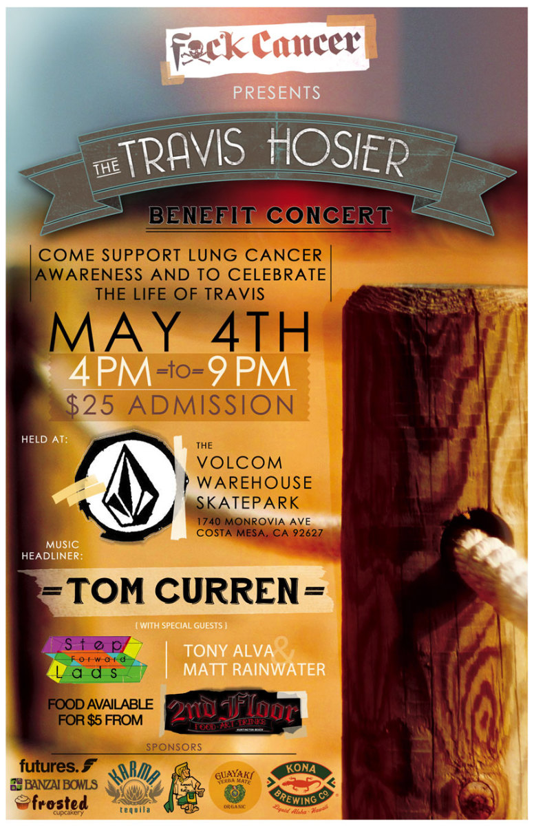 Travis Hosier Benefit Concert, May 4th - Surfer