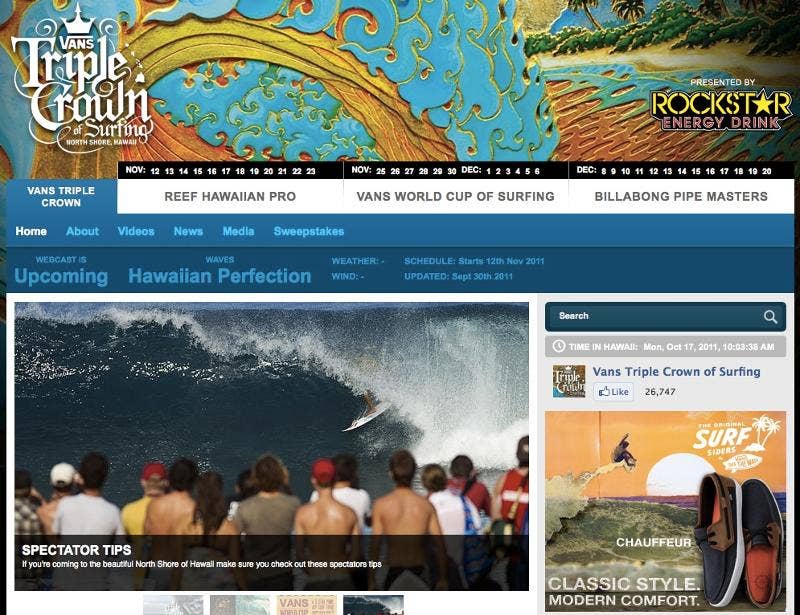 2011 Vans Triple Crown of Surfing Website is Live - Surfer