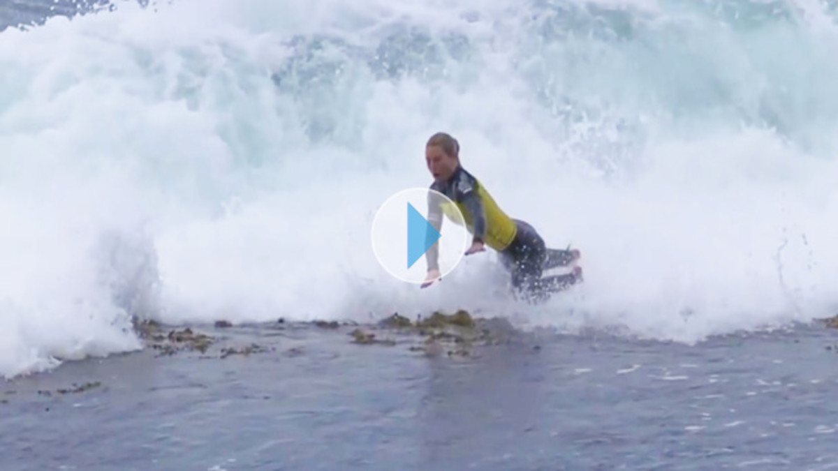 Remember When Nikki Van Dijk Attacked The Reef At Bells? - Surfer