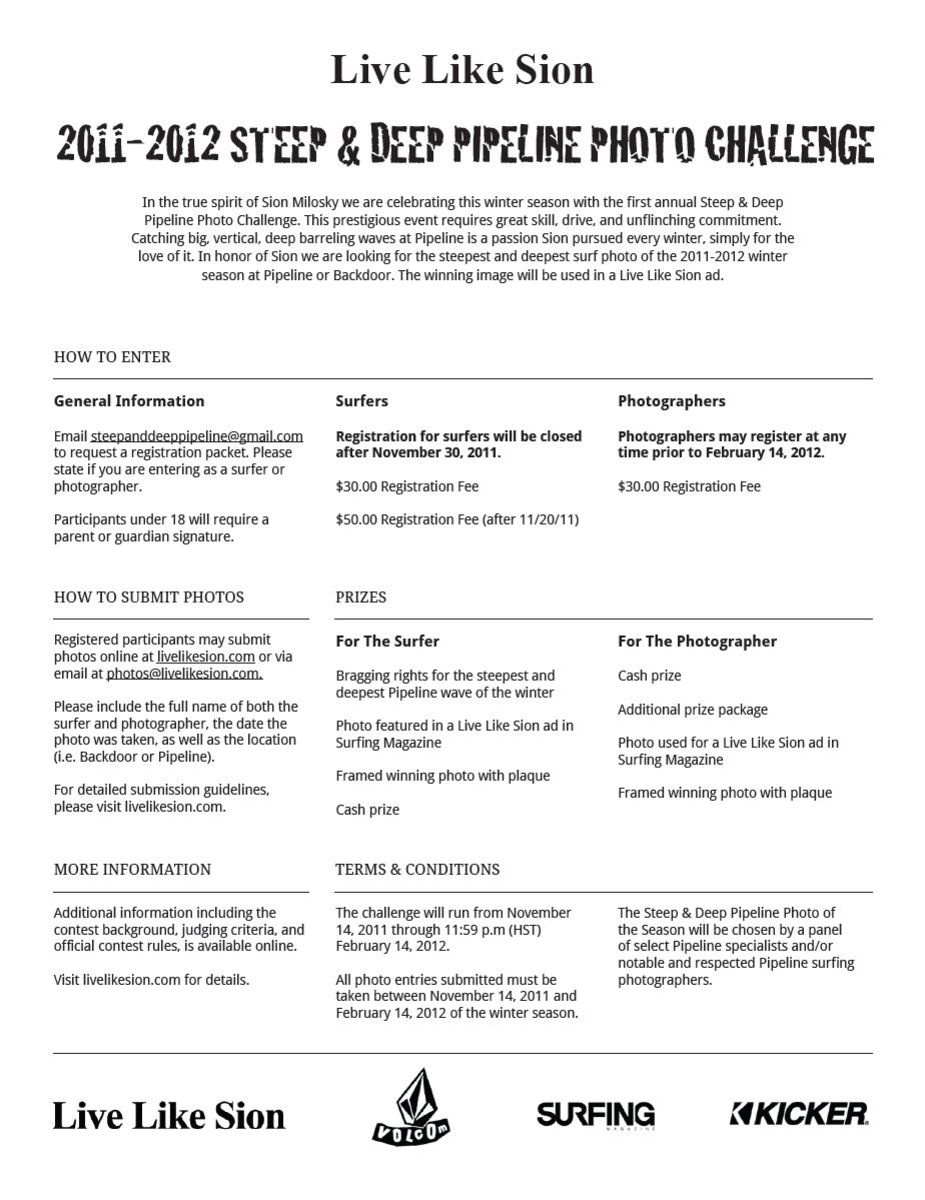 2011-12 Steep and Deep Pipeline Photo Challenge - Surfer