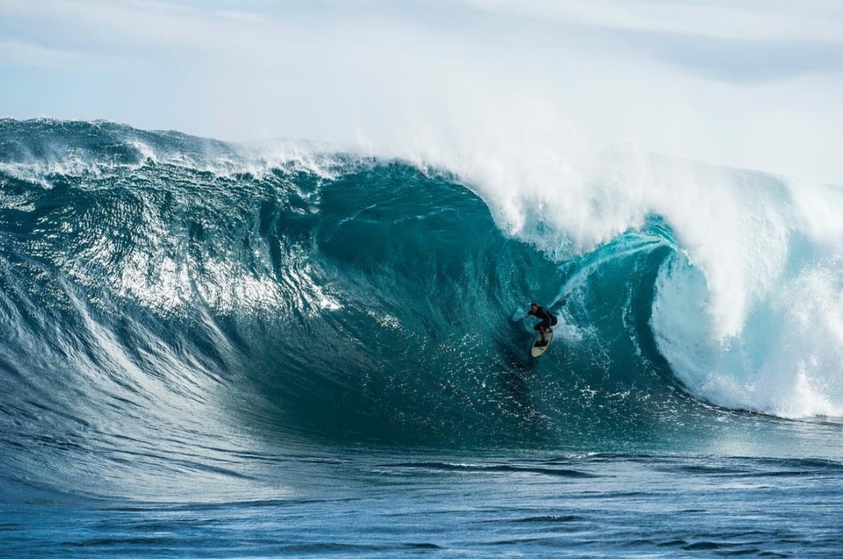 Laura Enever Just Towed 10-Foot Shipstern Bluff - Surfer