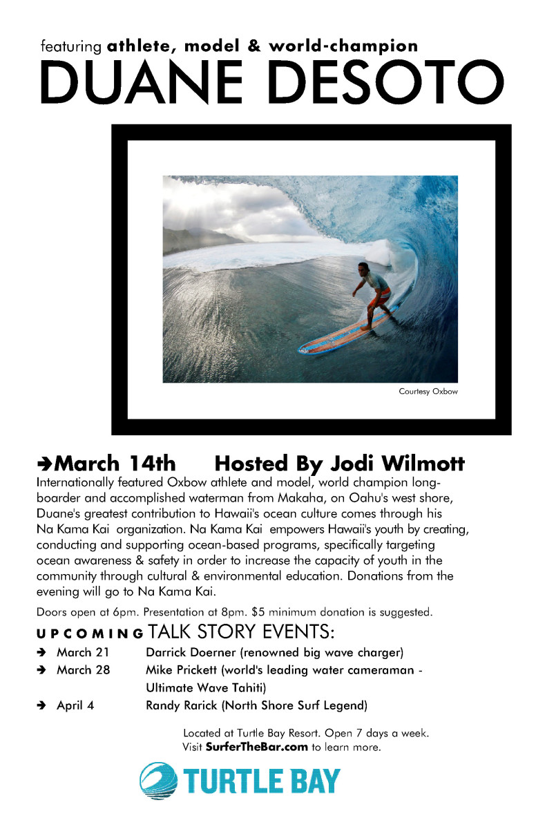 Live Stream of Talk Story Session with Duane DeSoto Tonight at Surfer ...