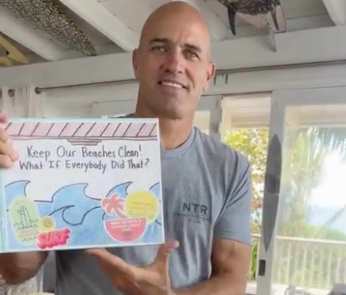 Clip: Surfing Great Kelly Slater Sees His Children's Book for the First ...