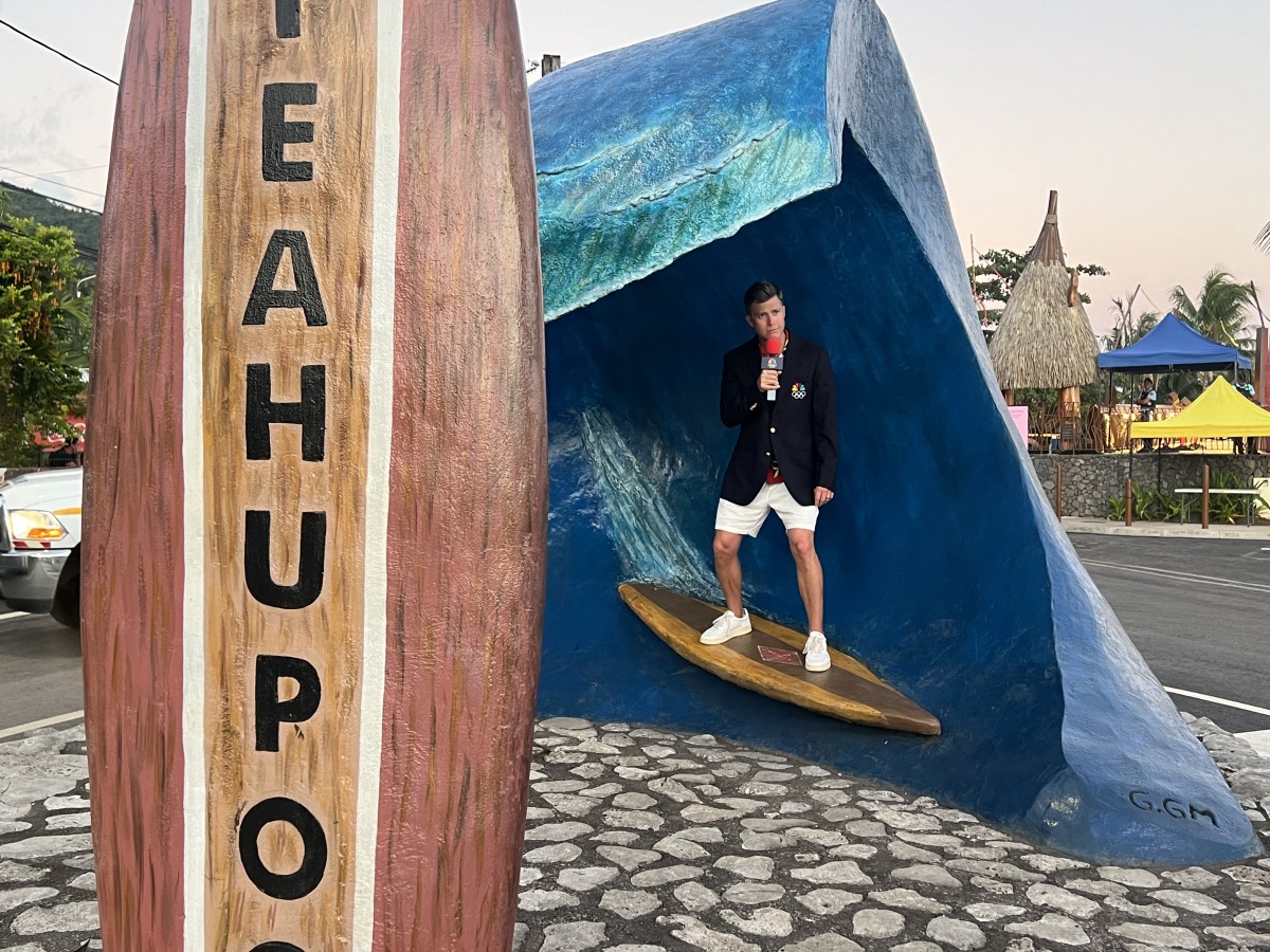 Colin Jost Talks Olympic Surfing in Teahupo’o, Tahiti - Surfer