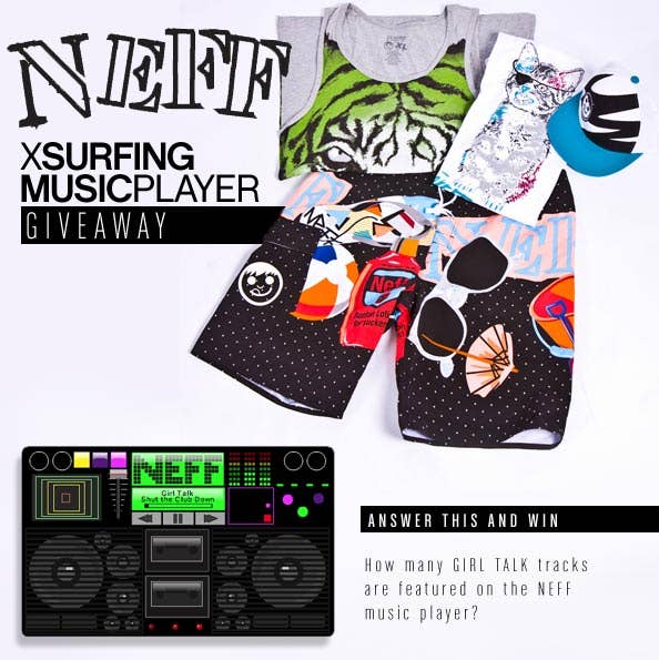 NEFF X SURFING Music Player Giveaway - Surfer
