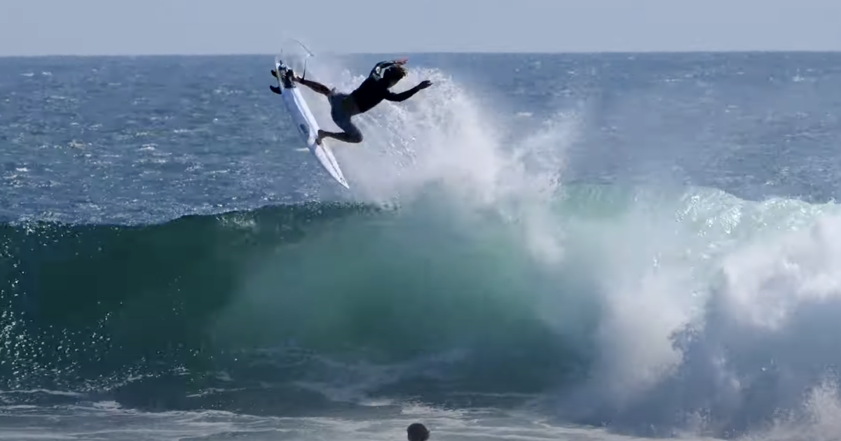 Luke Swanson Launches Backside Full Rotation at Lakey Peak - Surfer