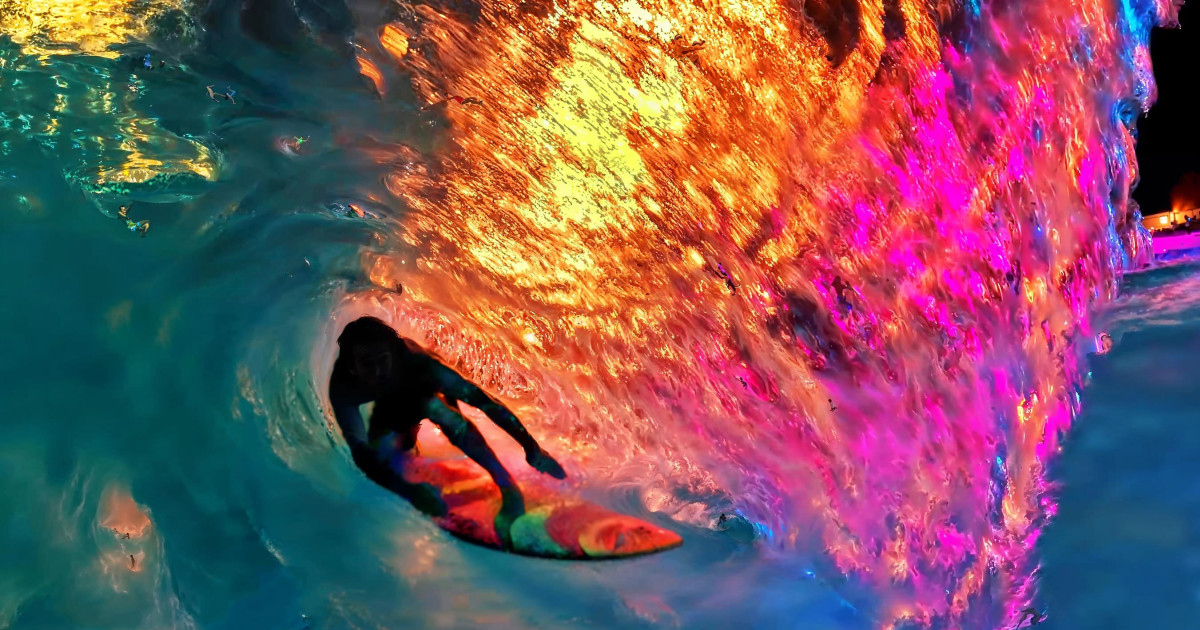 Disco Inferno Rages At Palm Springs Surf Club Night Session - Surfer