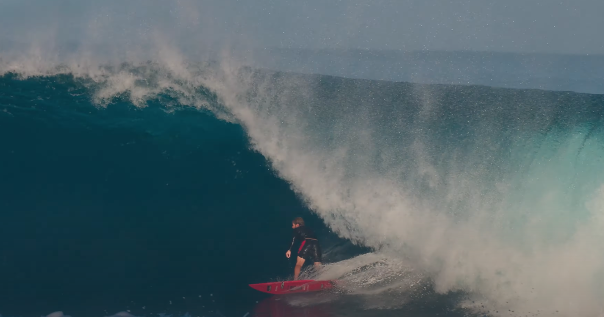 John John & Nathan Florence Score Pipeline During Super Bowl - Surfer