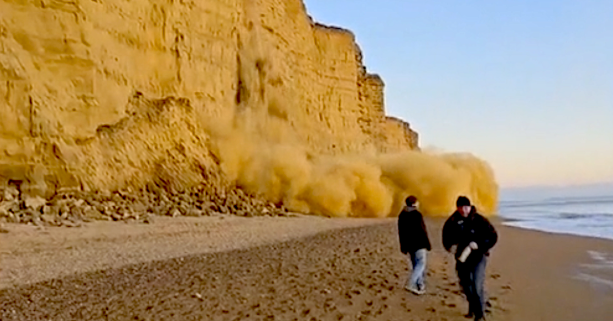 Cliff Collapses on UK Beach, ‘Miracle’ Nobody Hurt (Video) - Surfer