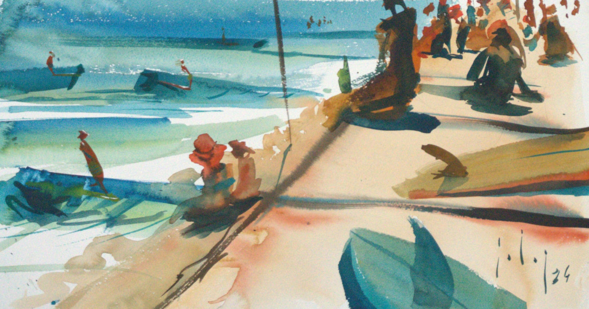 Like Reading a Wave: Johny Vieira on Surfing, Watercolor, and Flow - Surfer
