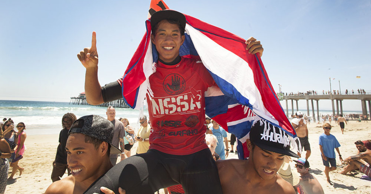 Seth Moniz And Caroline Marks Win 2015 NSSA Nationals - Surfer