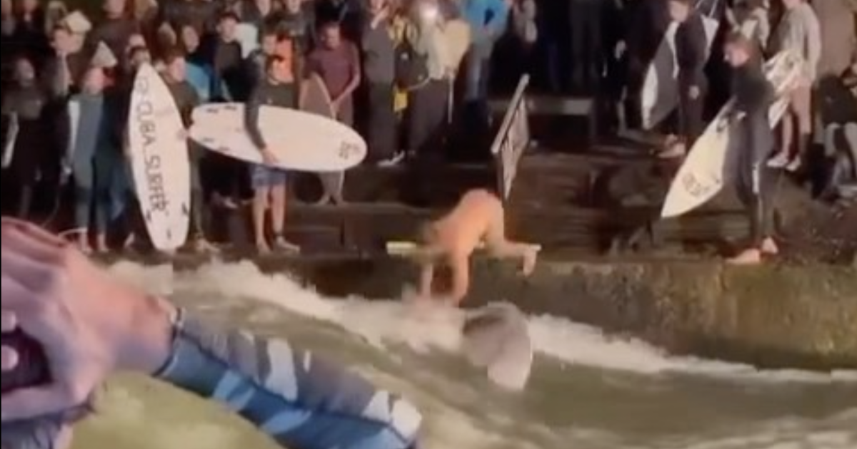 Naked German Surfer Nearly Castrated in River Wave Wipeout (Video)