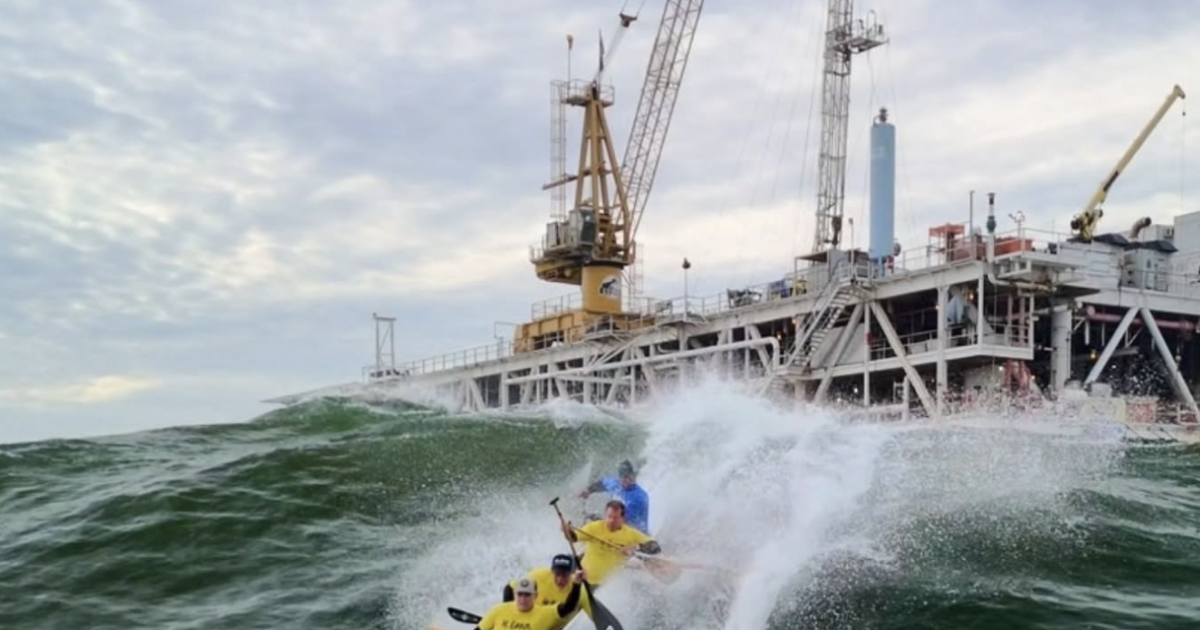Outrigger Canoe Surfers Score Rare Offshore Oil Rig (Video) - Surfer