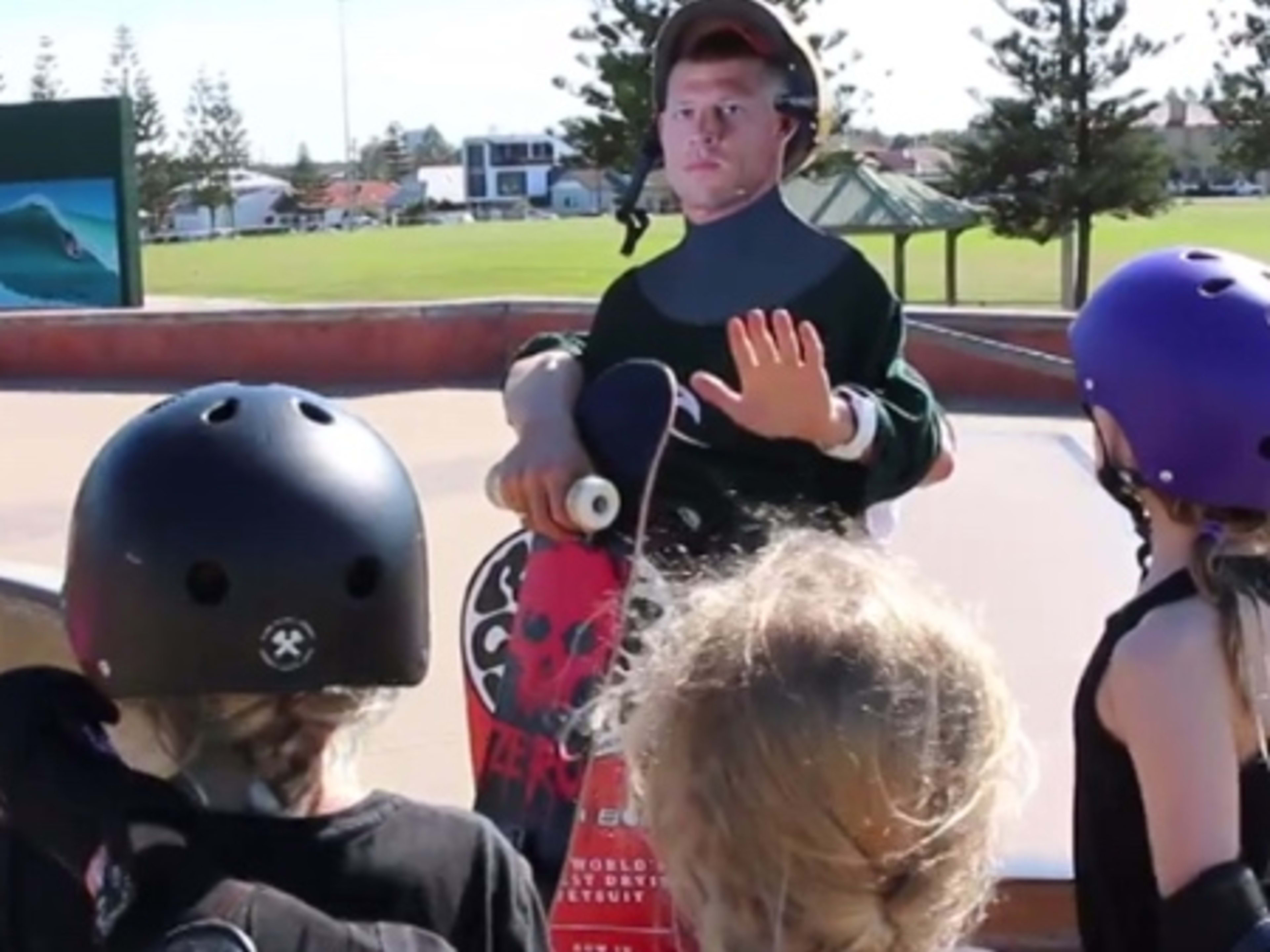 "Mick Fanning" Visits Sabre Norris - Surfer