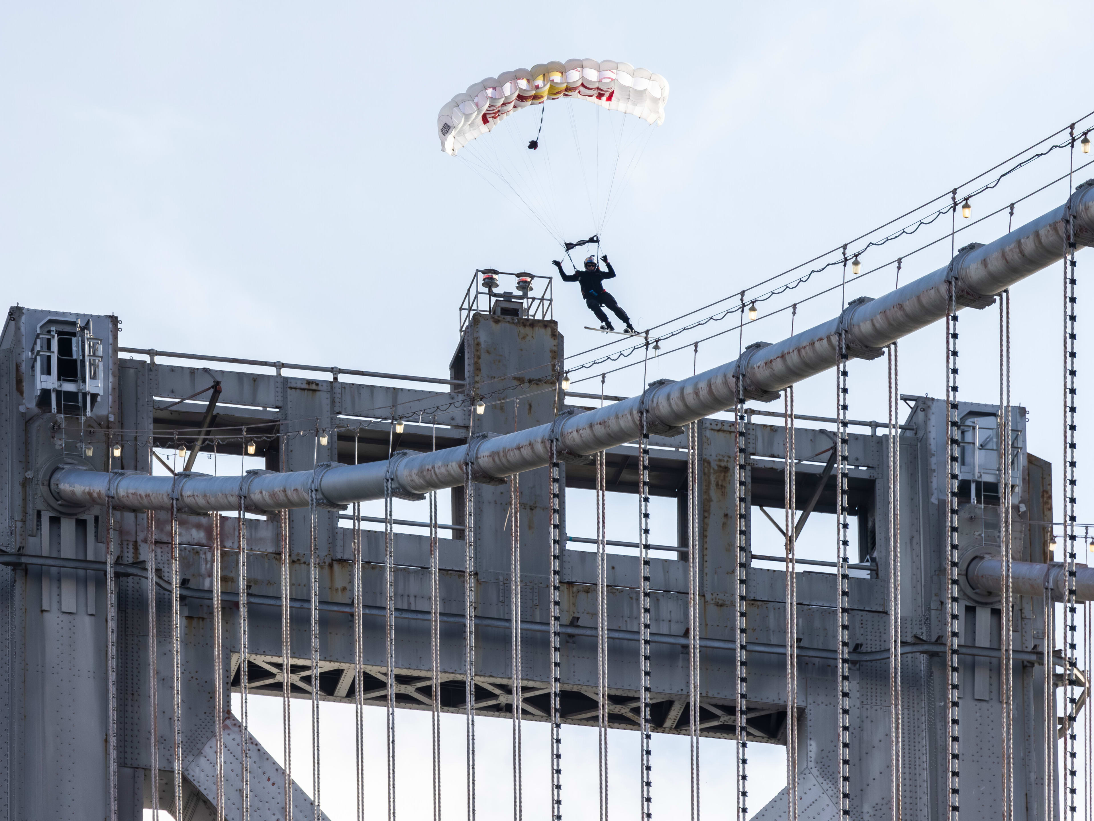 Skysurfer Boardslides San Francisco's Bay Bridge (Video) - Surfer