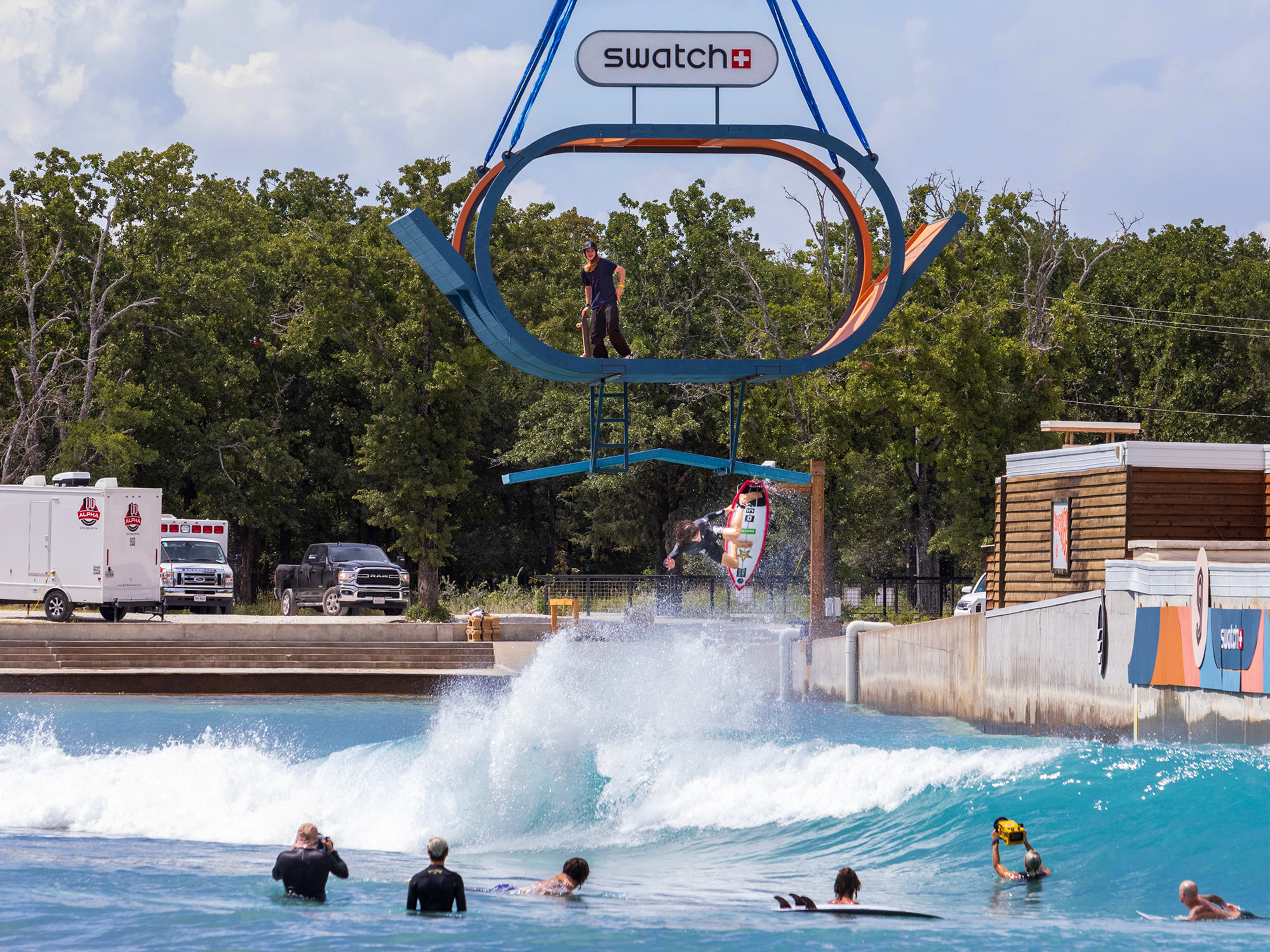 Insane Aerials and Boardslides Stun Swatch Nines Surf Event - Surfer