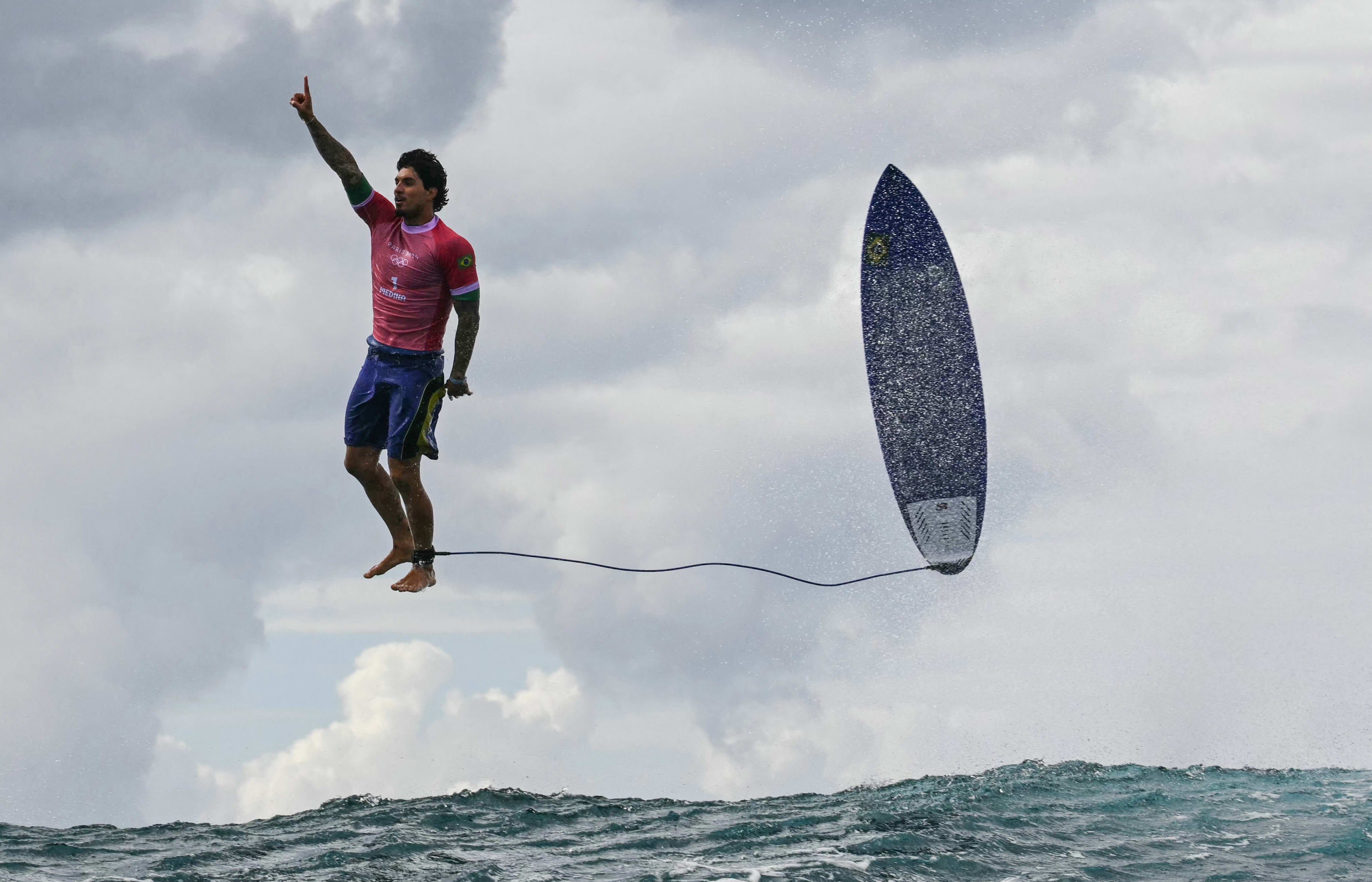 Iconic Gabriel Medina Olympic Photo: An Homage to When Surfboard Shapers' Logos Ruled - Surfer