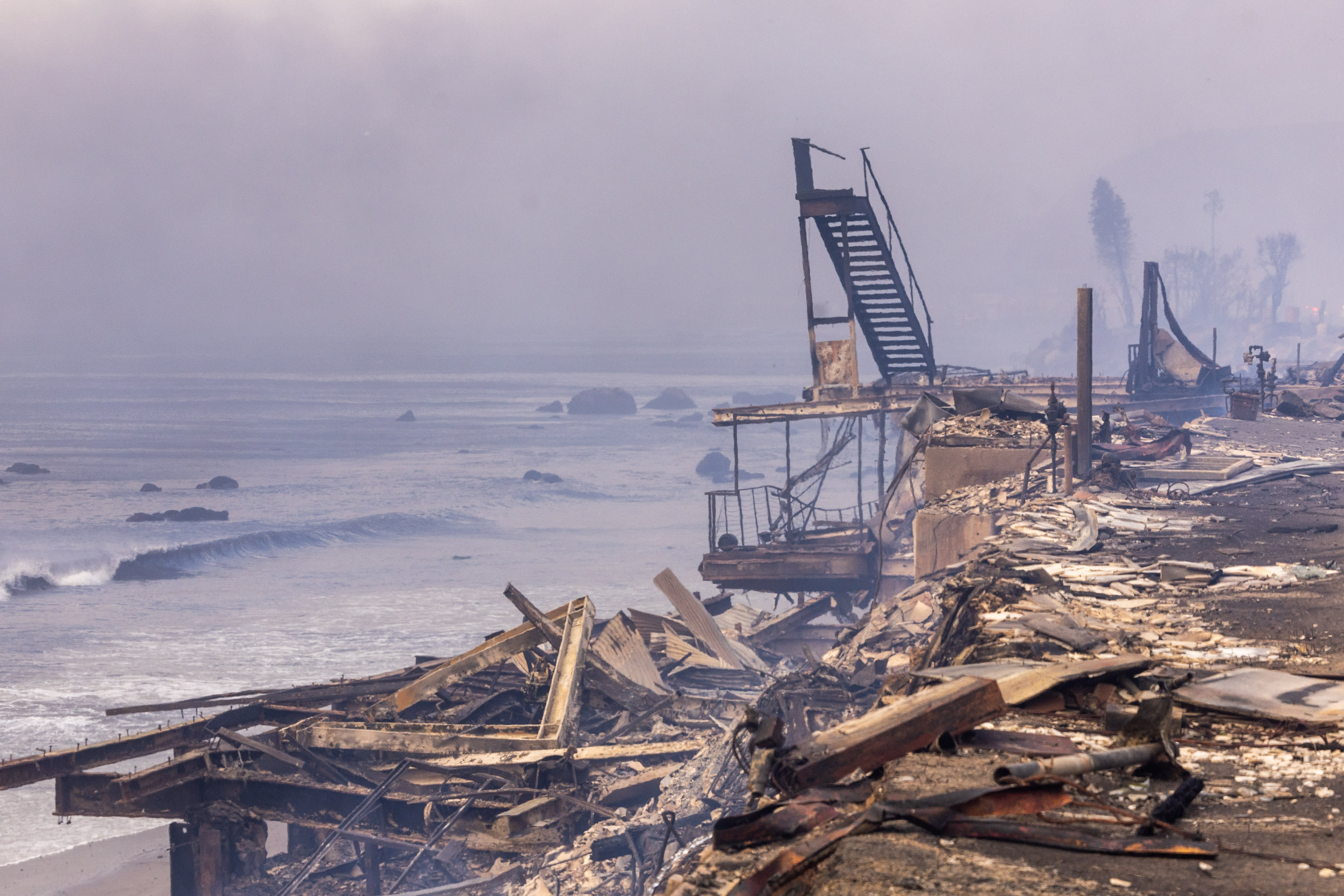 Photos: Palisades Fire Burns To Pacific, Destroys Malibu - Surfer