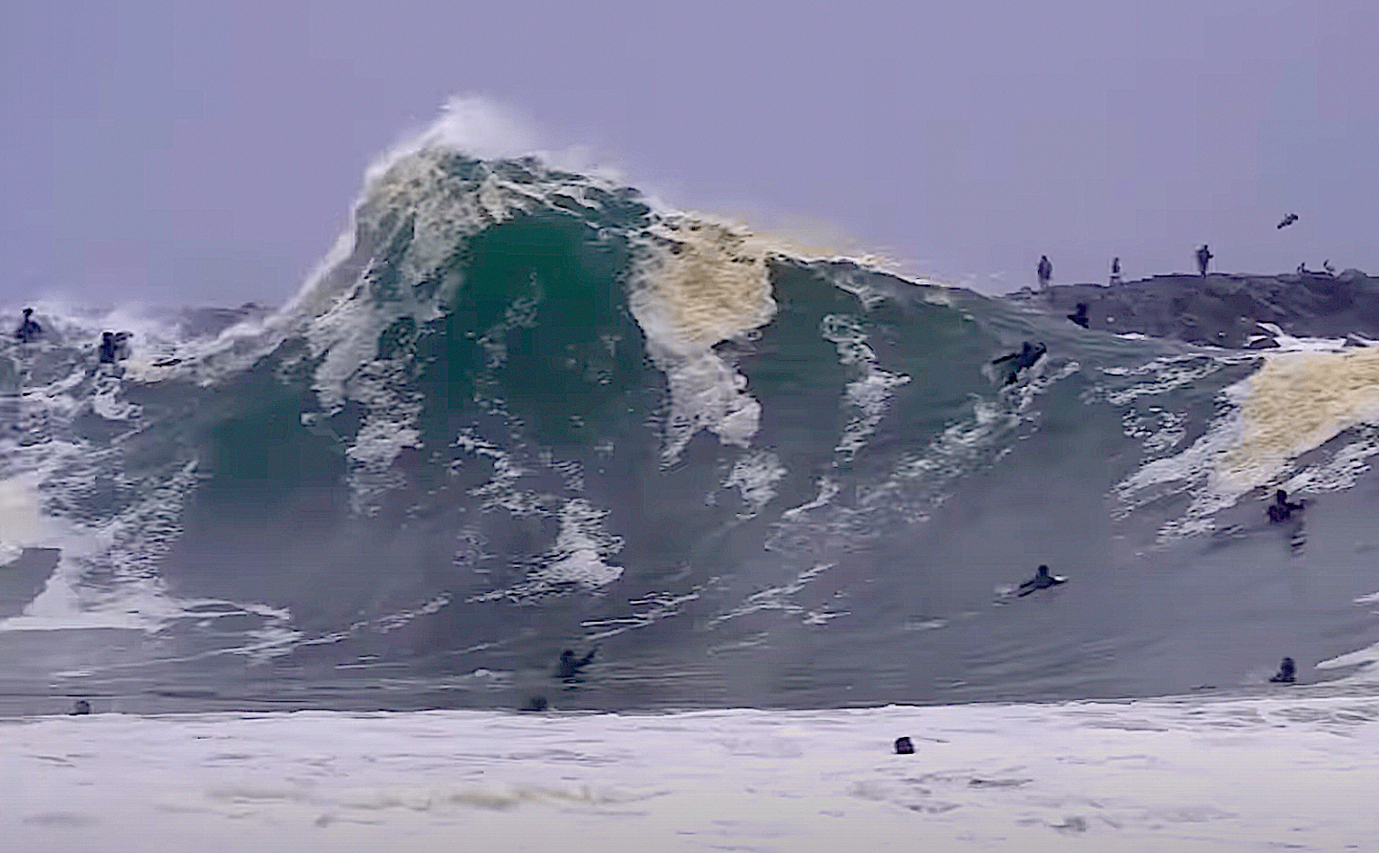 Watch Mason Ho Break 3 Boards at The Wedge on Holiday Swell - Surfer
