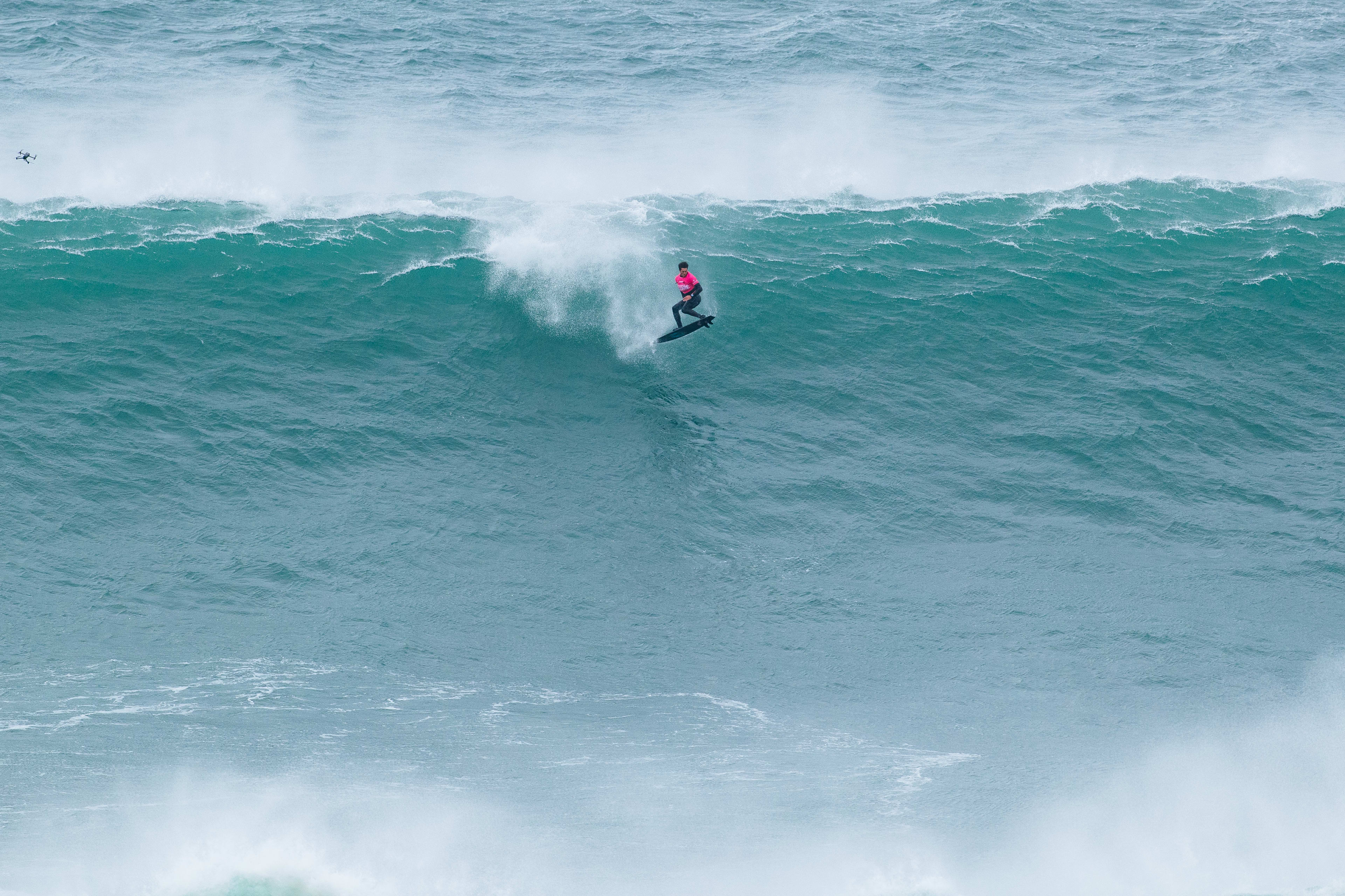 Gallery: 35-Foot Waves Blast Nazaré for Tow Surfing Contest - Surfer