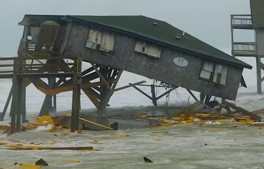 5 Outer Banks Homes Collapse Amid Hurricane Surf (Video) - Surfer