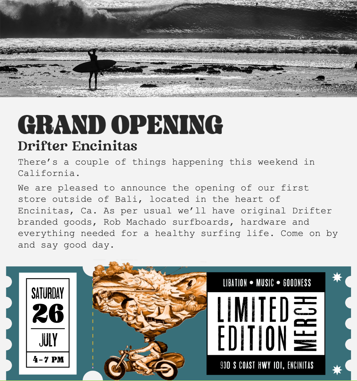 Rob Machado and The Drifter Return for 15th Anniversary Tour - Surfer