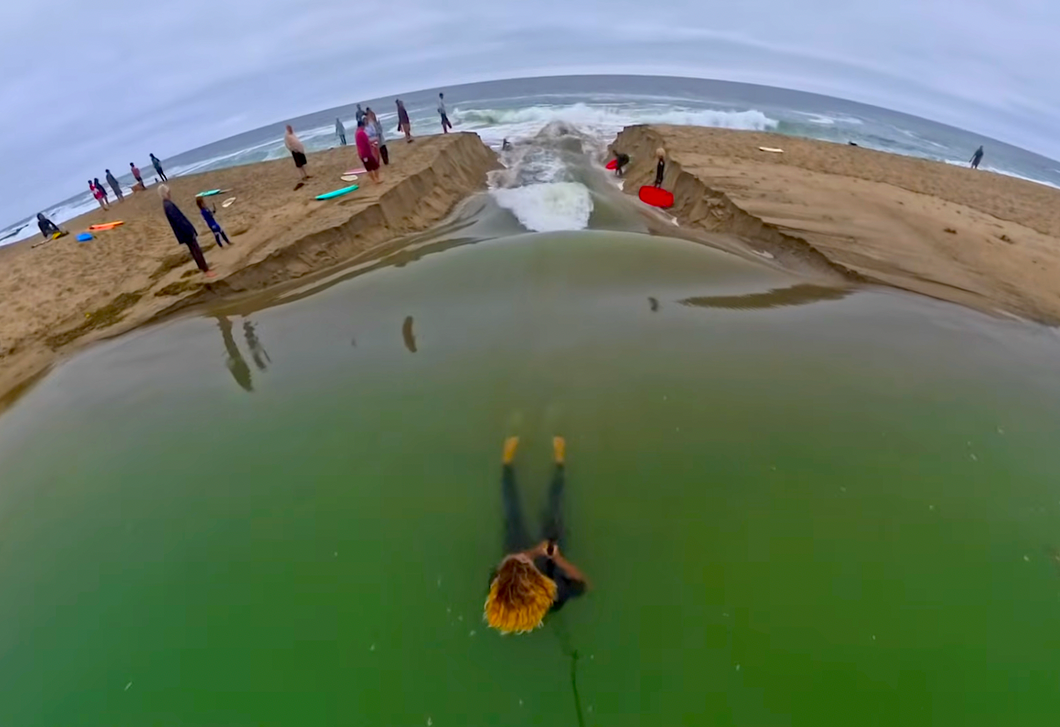 River Wave Creates Natural Waterslide in Southern California (Video ...